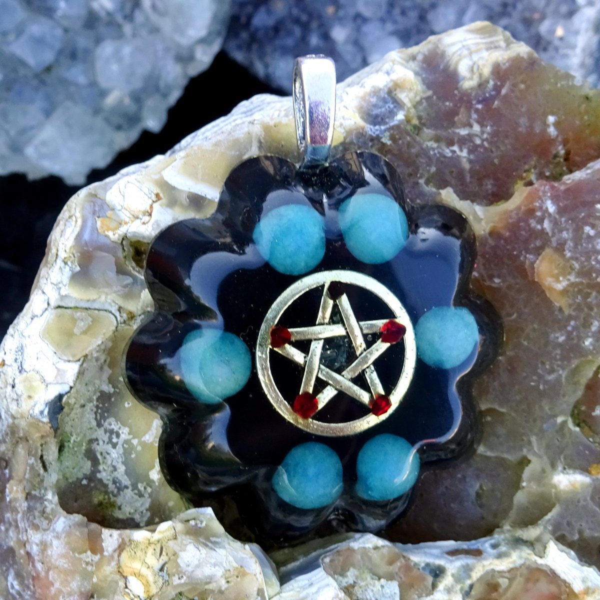 Pentagram něžné Čarodějky - Jadeit / Nefrit – Potvor - pomáhat tvořit