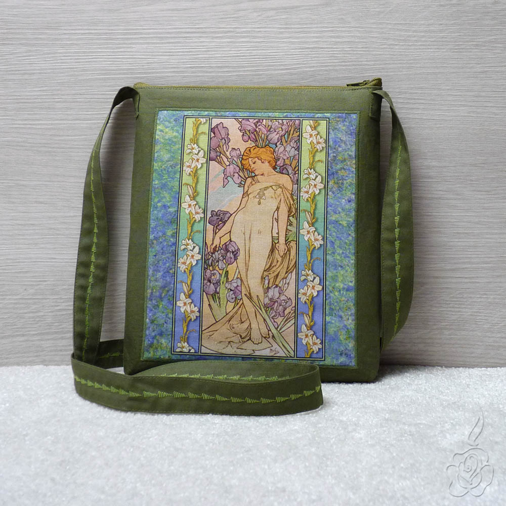 Barevná Kabelka Alfons Mucha Kosatec Potvor Pomáhat Tvořit