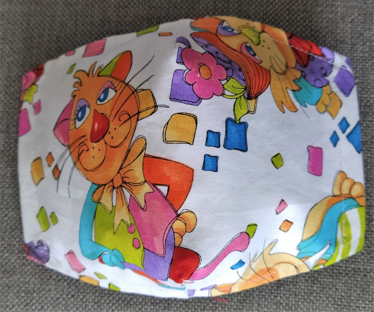 Rouška Designová Veselé kočičky I. – Potvor - pomáhat tvořit