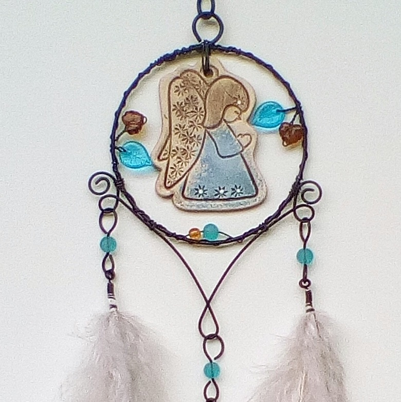 Sladké sny s andílkem - lapač snů modrý – Potvor - pomáhat tvořit