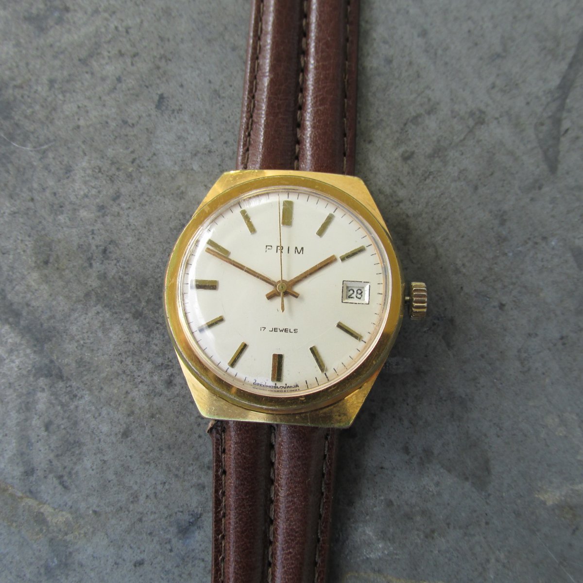Náramkové hodinky Prim, zlacené pouzdro , r.v.1974 – Potvor - pomáhat ...