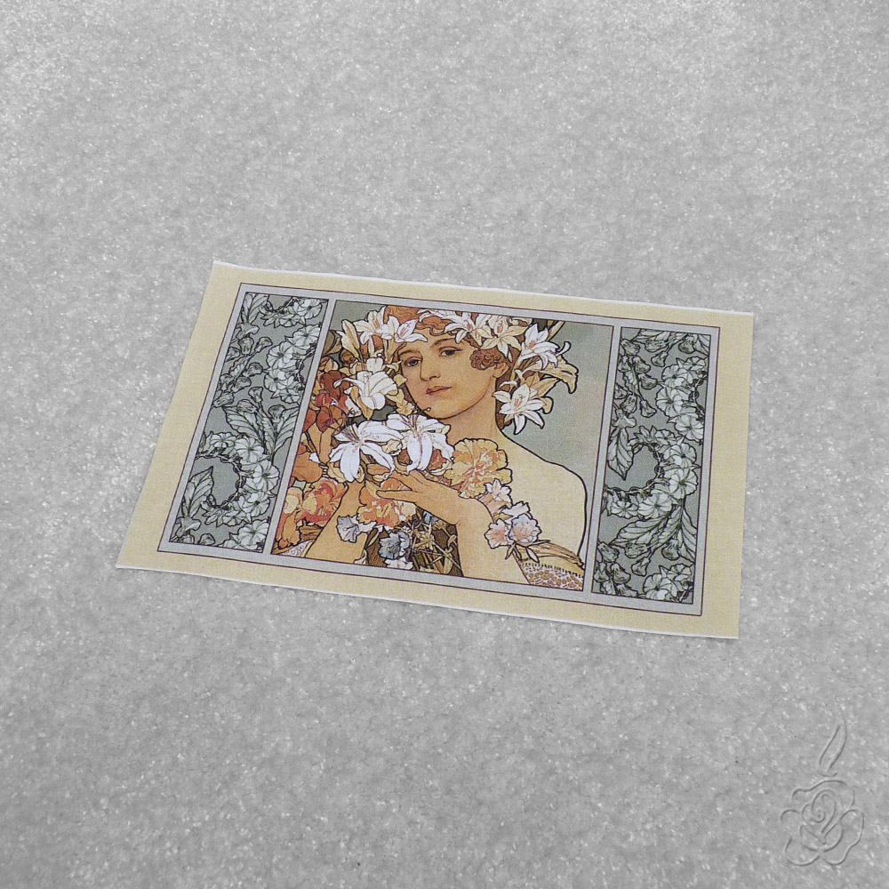 Bavlněný Panel Alfons Mucha Květiny Potvor Pomáhat Tvořit