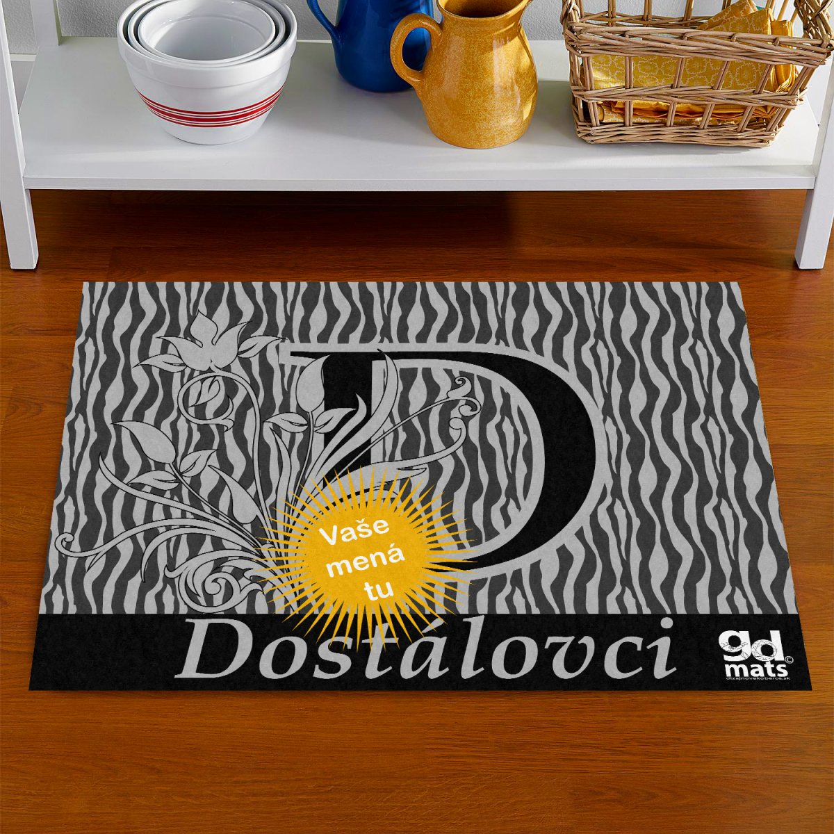 Rohožka interiér personalizovaná s příjmením – Potvor - pomáhat tvořit