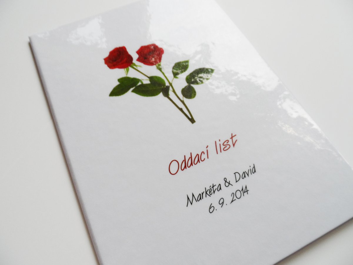 Desky na oddací list se jmény 8 - růže – Potvor - pomáhat tvořit