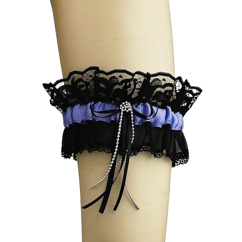 Podvazek krajkový modrý 0325 – Potvor - pomáhat tvořit