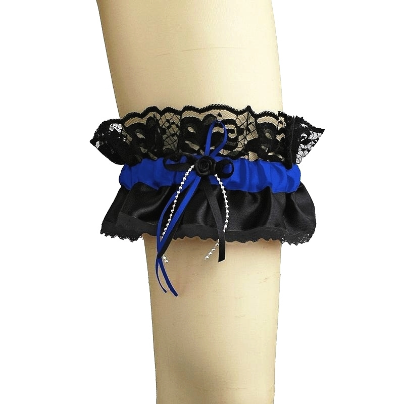 Svatební podvazek modrý 0555 – Potvor - pomáhat tvořit